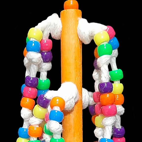 Bead Stick Bird Toy | Pony Beads Parrot Toy for Feather Pickers