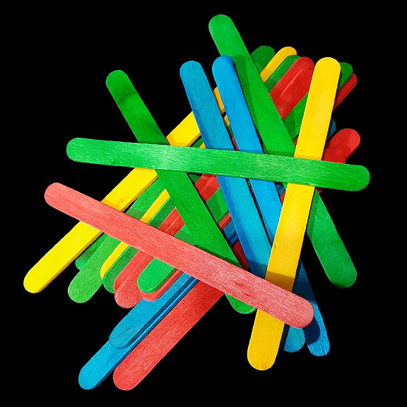 Colored Craft Sticks | Birch Wood Popsicle Sticks to Make Bird Toys