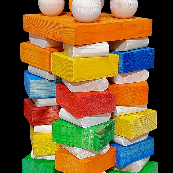 Wood Chuck Bird Toy | African Grey, Amazon Parrot Toy