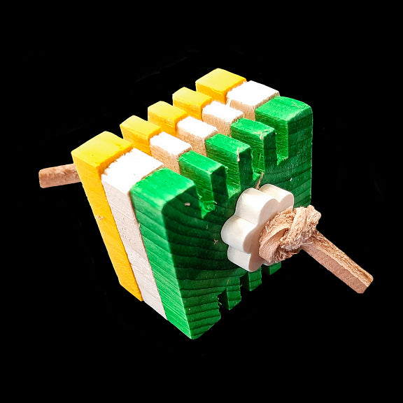 Chipper Foot Toy | Handheld Pine Wood Bird Toy for Small Parrots ...